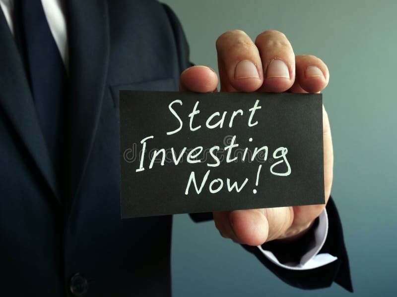 Start Investing Now Sign in the Hand Stock Image - Image of hand ...