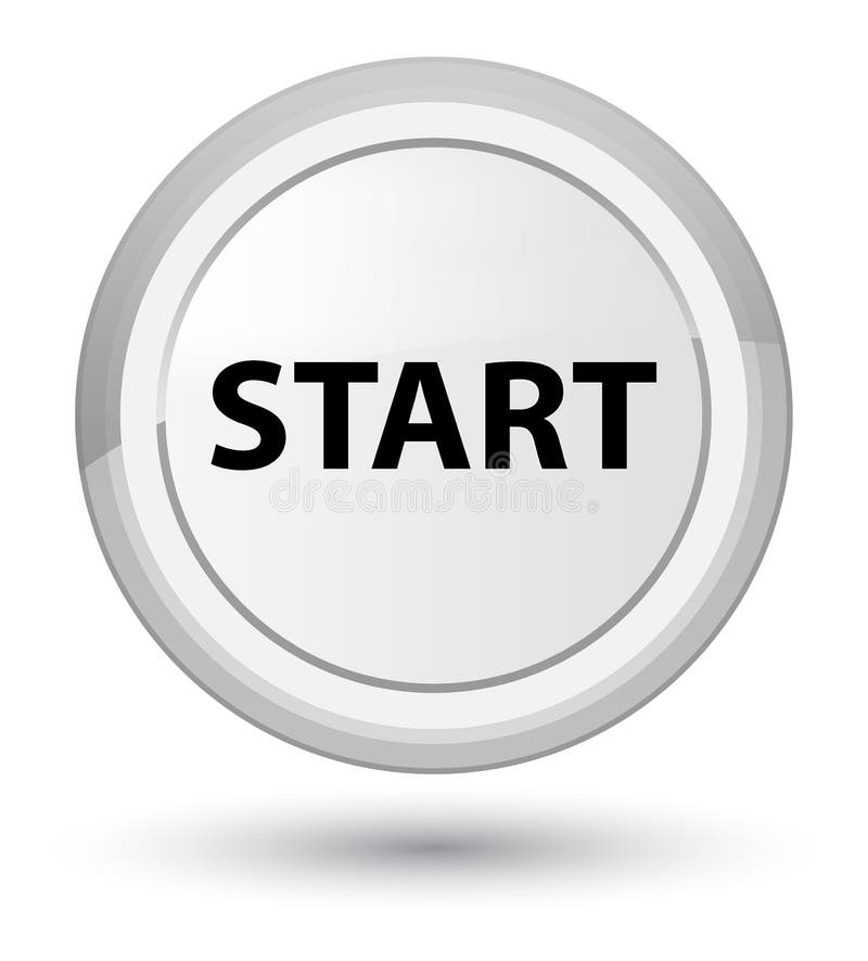 Start Prime White Round Button Stock Illustrations – 15 Start Prime ...