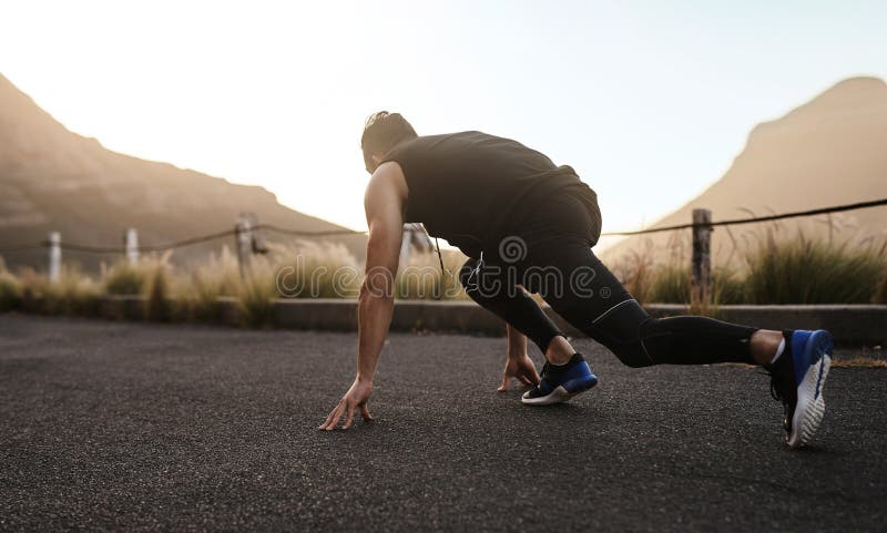 Start that Journey Towards a Better You. Rearview Shot of a Sporty ... Start that Journey Towards a Better You. Rearview Shot of a Sporty ...