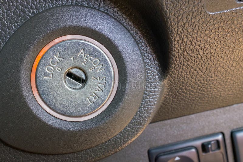 Start Key Engine of the Truck. Stock Image - Image of security, start ...