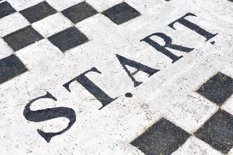 Start Label On Jogging Lane Stock Image - Image of exercise, practice ...