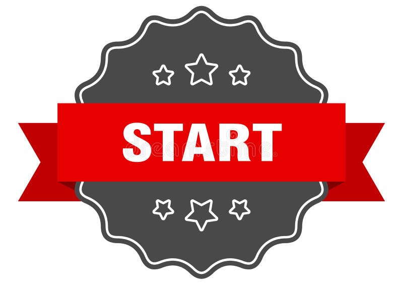 Start label stock vector. Illustration of band, vector - 194927607