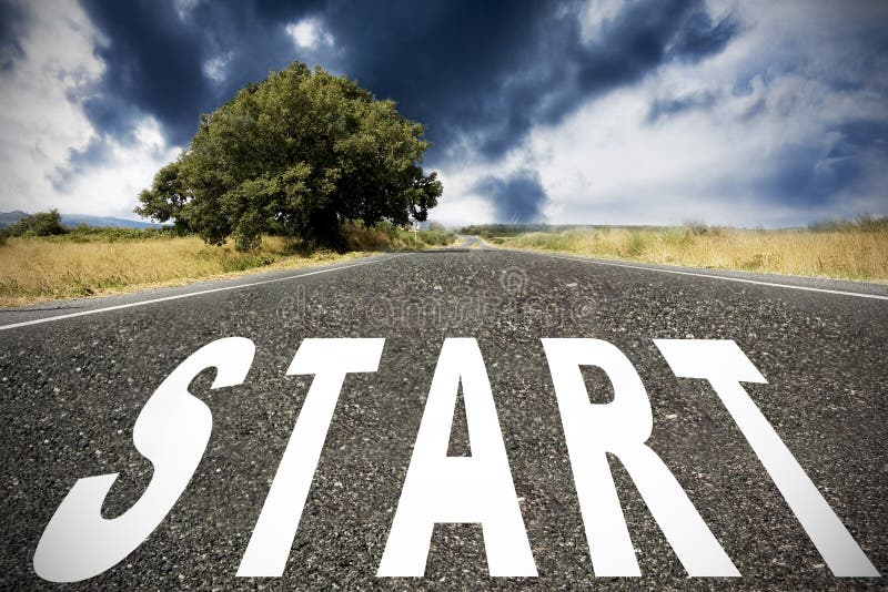 START Point on the Road of Business or Your Life Success. the Beginning ...