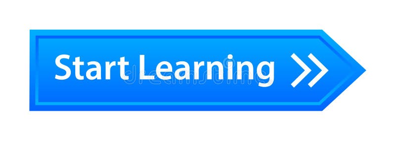 Start learning button stock vector. Illustration of clipart - 178505110