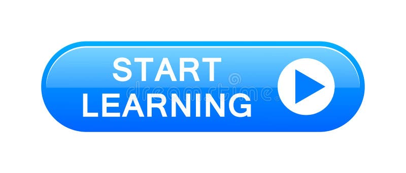 Start learning button stock vector. Illustration of editable - 178505548