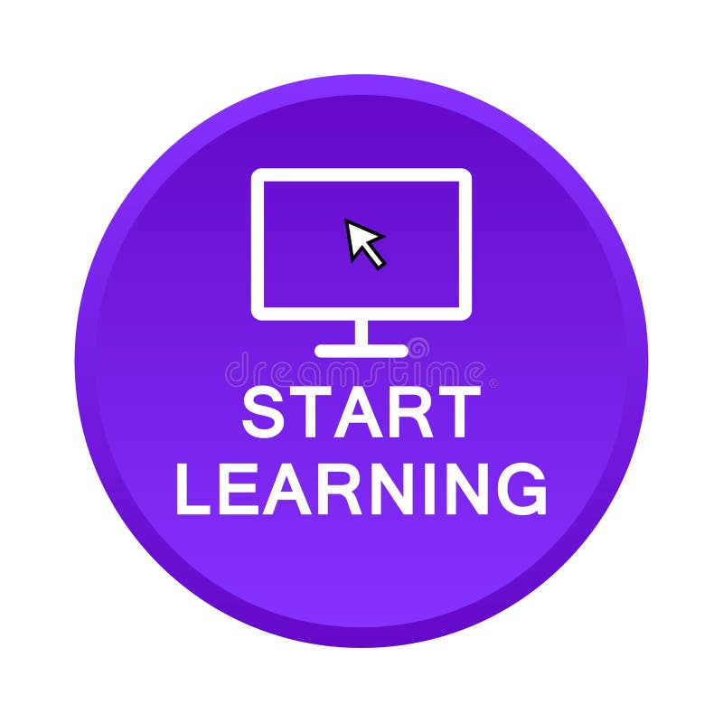 Start learning button stock vector. Illustration of coaching - 178505845