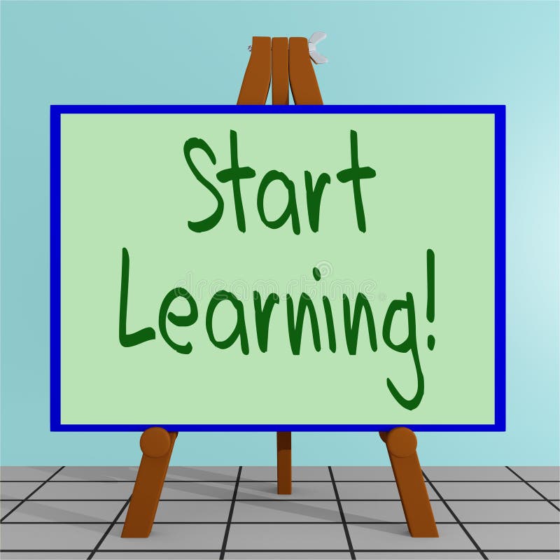 Start Learning! concept stock illustration. Illustration of college ...