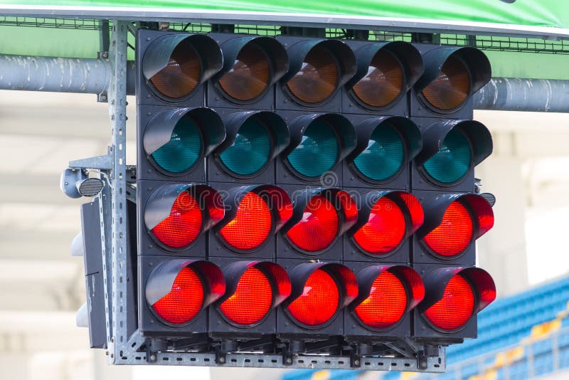 Start Lights stock image. Image of lights, track, circuit - 55733611