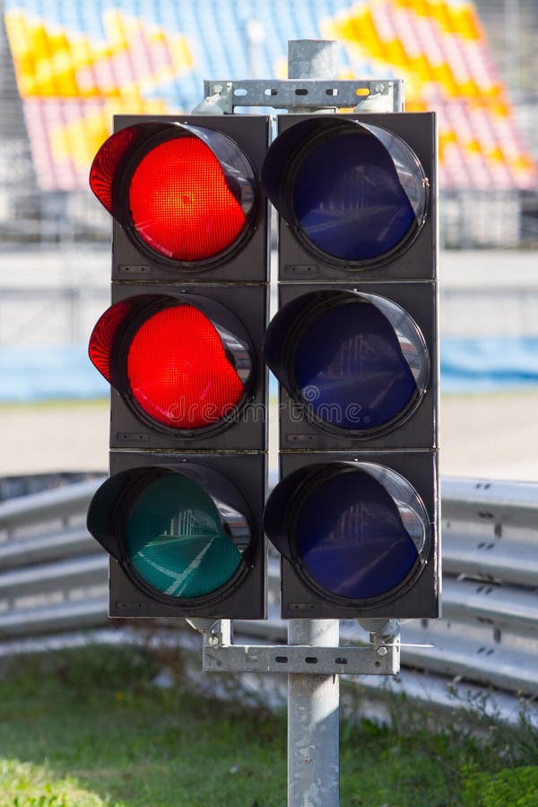 Start Lights stock image. Image of finish, istanbul, circuit - 58534199