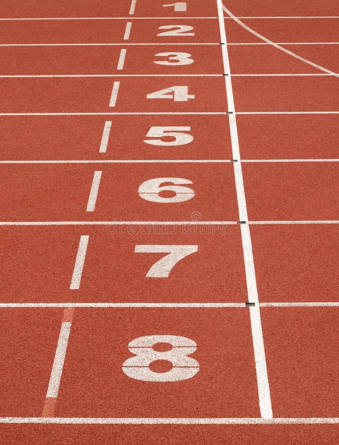 Athletes at Start Line of 100m Sprint Run Editorial Stock Image - Image ...