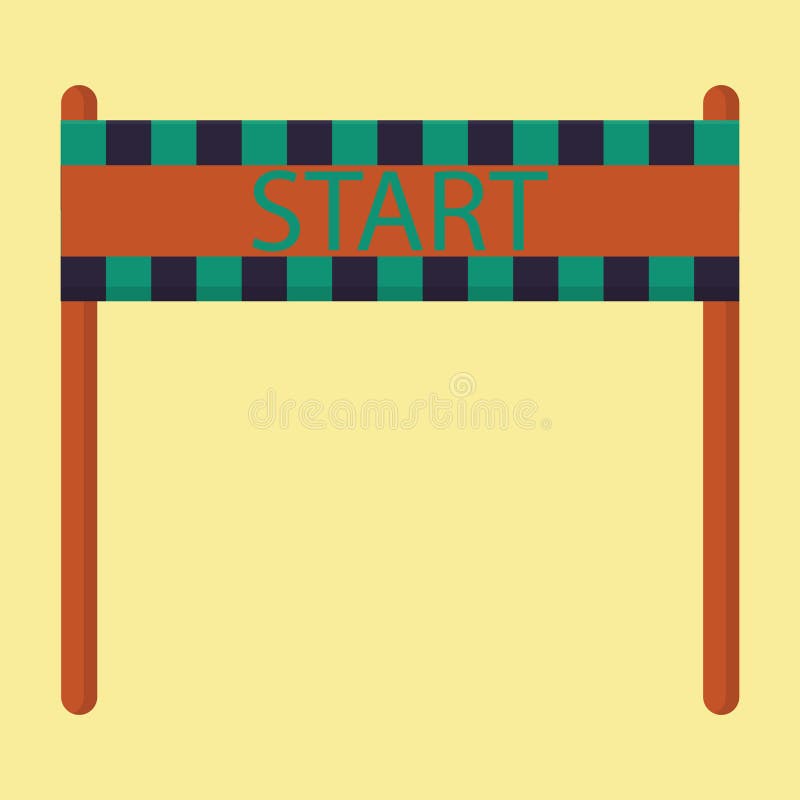 Start Line Banner. Vector Illustration Decorative Design Stock Vector ...