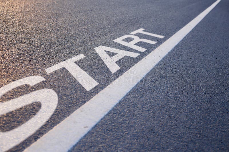Start Line stock photo. Image of forward, beginning, sign - 61151642