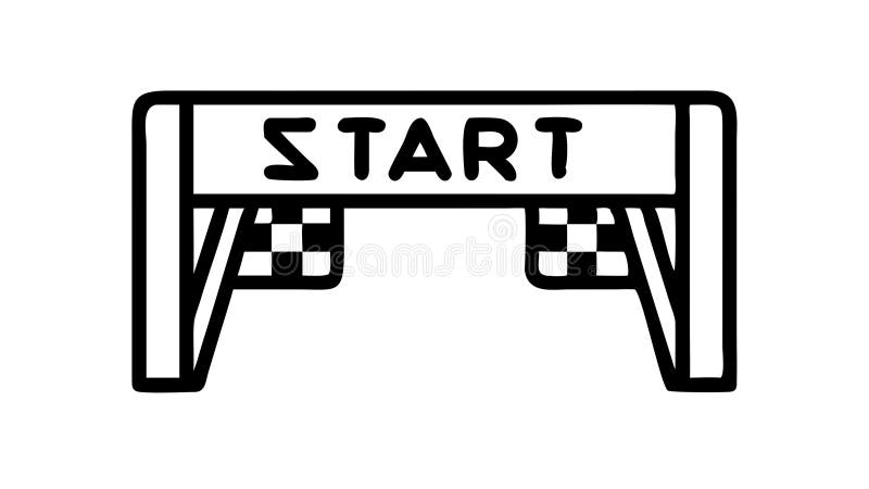 Start Line Gate Icon for Racing or Competition, Vector Design ...