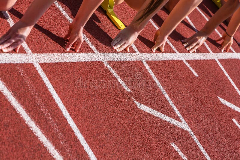 Start line with hands stock image. Image of fitness, decathlon - 94369511
