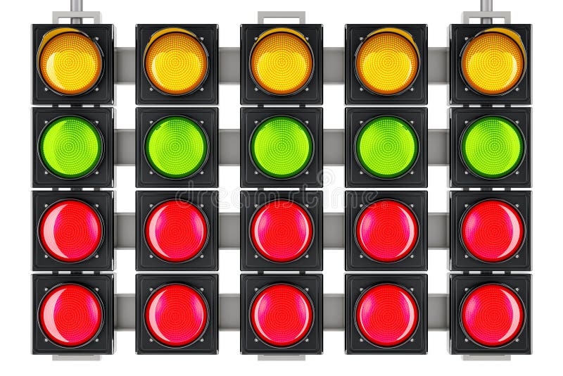 Start Line Racing Starting Lights System. 3D Rendering Stock ...