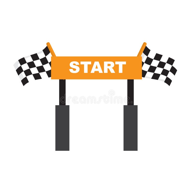 Start Line. Vector Illustration Decorative Design Stock Vector ...