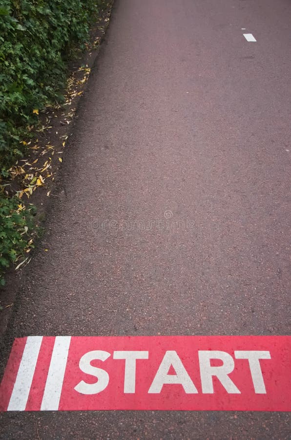 Start line stock image. Image of path, sport, bicycle - 61718469