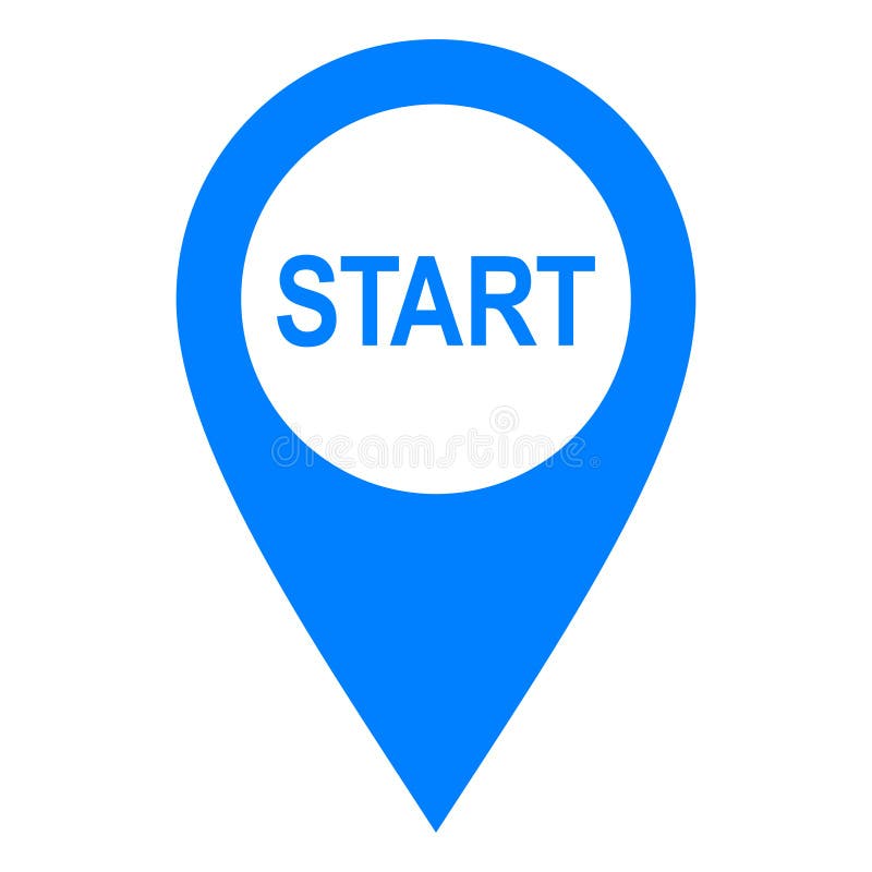 Start and location pin stock vector. Illustration of pointer - 231279011