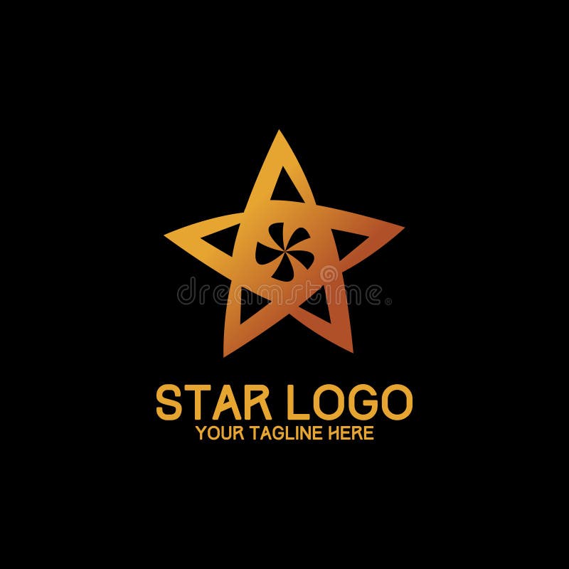 Start Logo Design Modern Concept Art Orange Stock Vector - Illustration ...