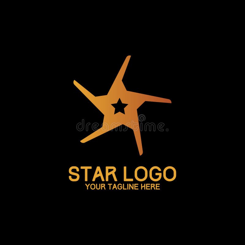 Start Logo Design Modern Concept Art Orange Stock Vector - Illustration ...