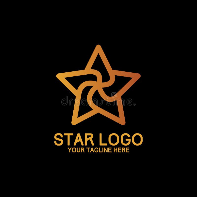 Start Logo Design Modern Concept Art Orange Stock Vector - Illustration ...