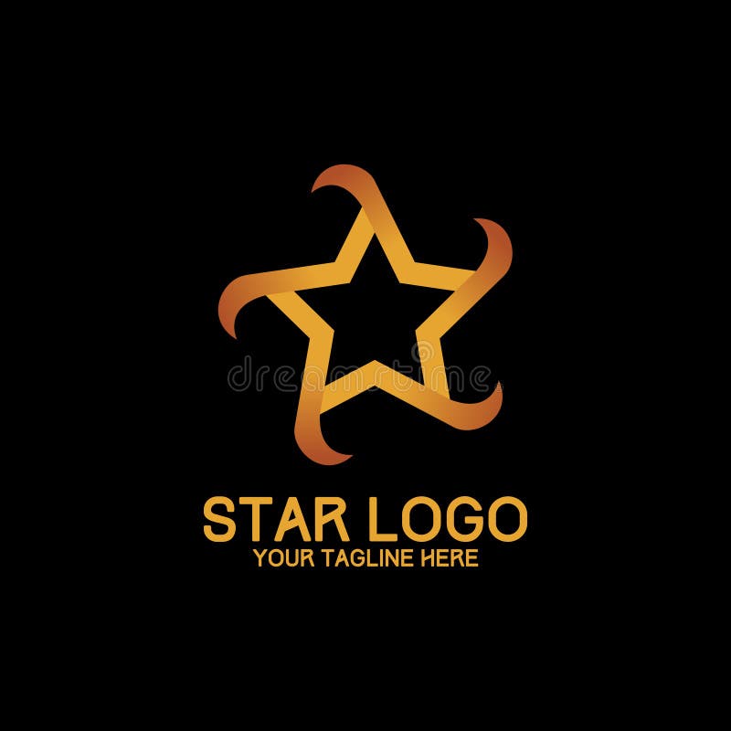 Start Logo Design Modern Concept Art Orange Stock Vector - Illustration ...