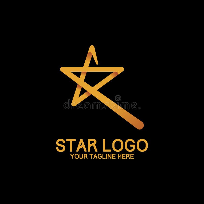 Start Logo Design Modern Concept Art Orange Stock Vector - Illustration ...