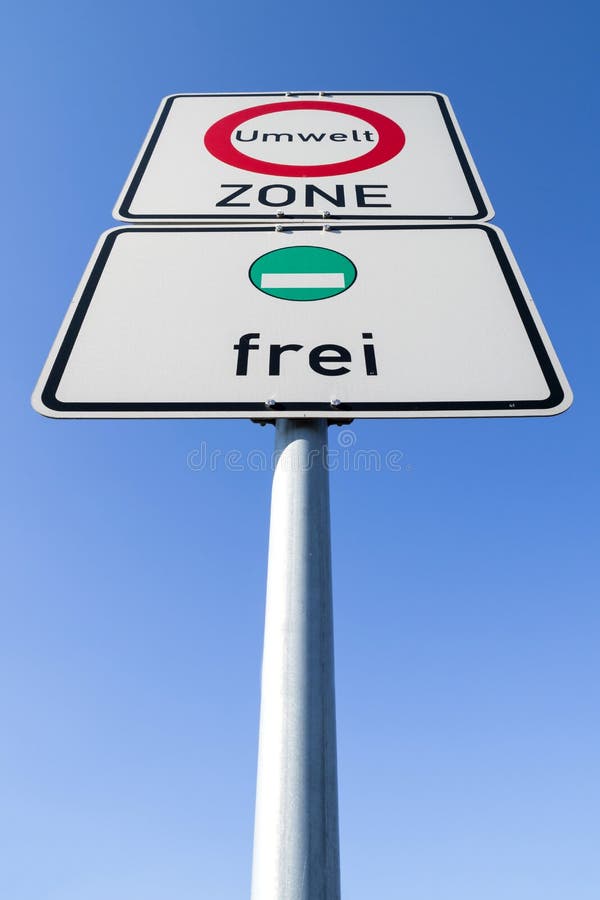 Start of a Low-emission Zone Stock Image - Image of information ...