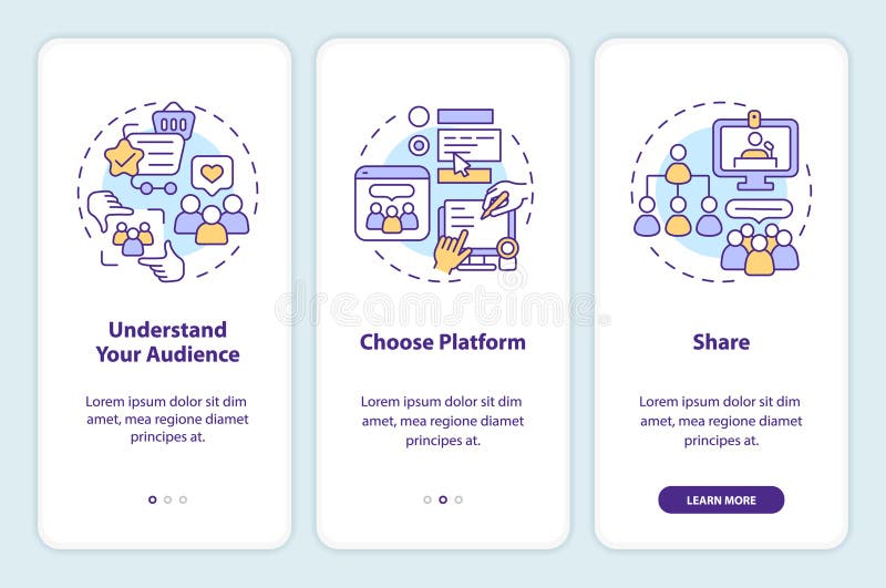 Start Micro Community for Business Onboarding Mobile App Screen Stock ...