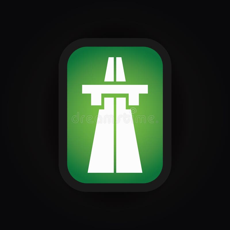 Start of Motorway Sign. Vector Illustration Decorative Design Stock ...