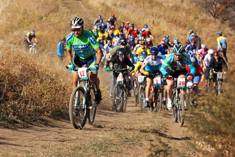 Start of Mountain Bike Competition Editorial Stock Image - Image of ...