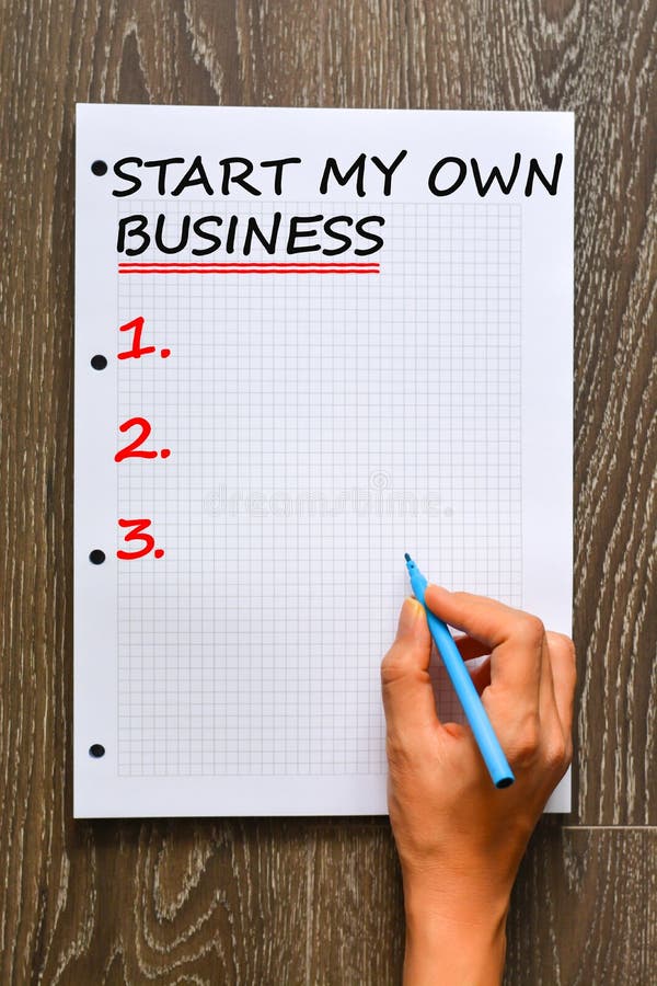 Start My Own Business Concept on Math Book Stock Image - Image of ...