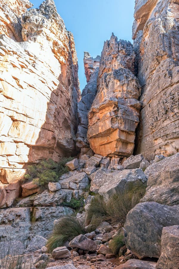 Start of the Narrow Wolfberg Crack Stock Image - Image of tourism ...