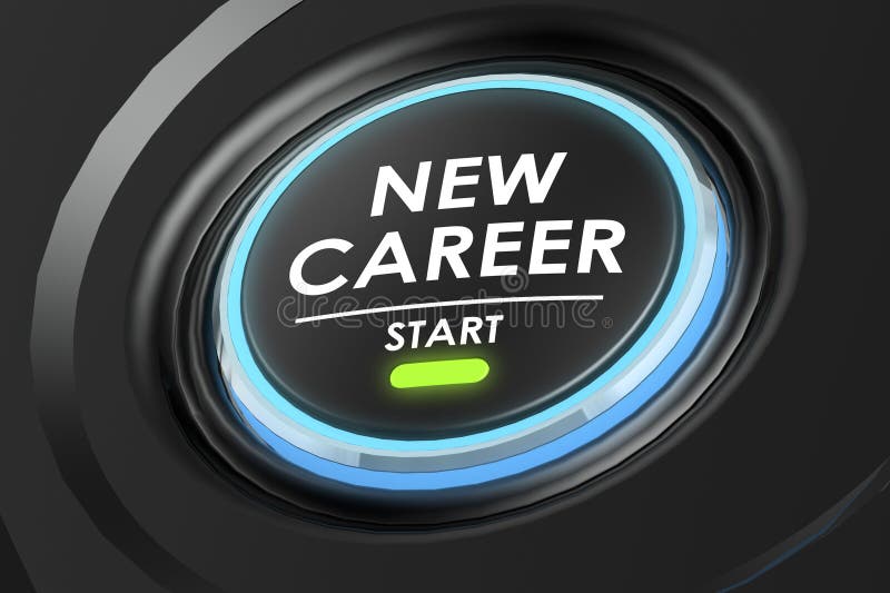 Start of new career button stock illustration. Illustration of ...