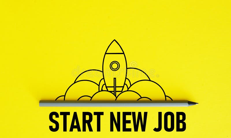 Start New Job is Shown Using the Text. Let S Get Started Stock Image ...