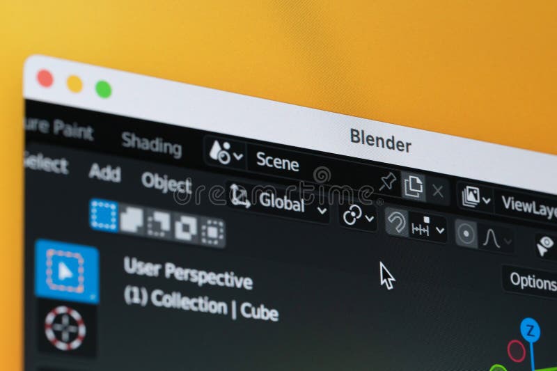 Start New Project in Blender 3d Application Editorial Image - Image of ...