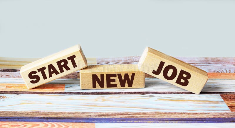 Start New Work, Text on Wooden Blocks, Stock Photo - Image of object ...