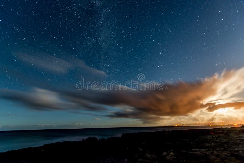 Start Night stock photo. Image of milky, start, night - 124834522