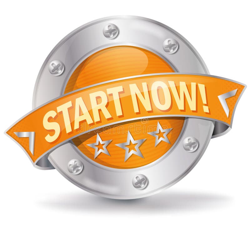 Start now stock vector. Illustration of invitation, courage - 77536894