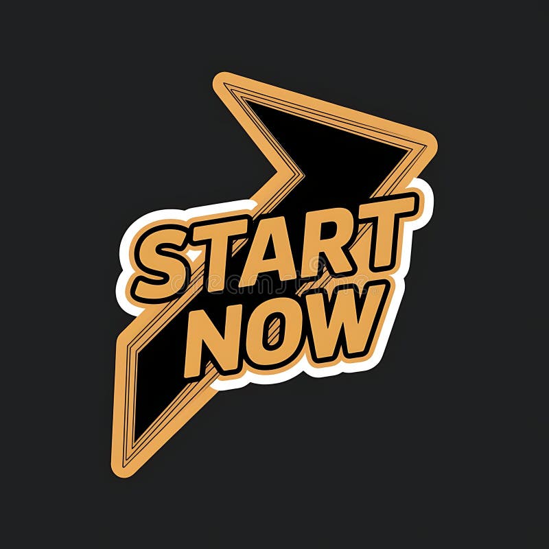 Start Now Dynamic Arrow-forward Layout, Motivational Type in Warm ...