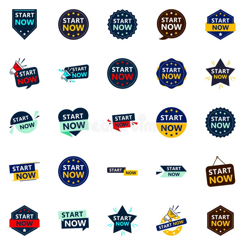 Start Now 25 Eye Catching Typographic Banners for Driving Initiation ...