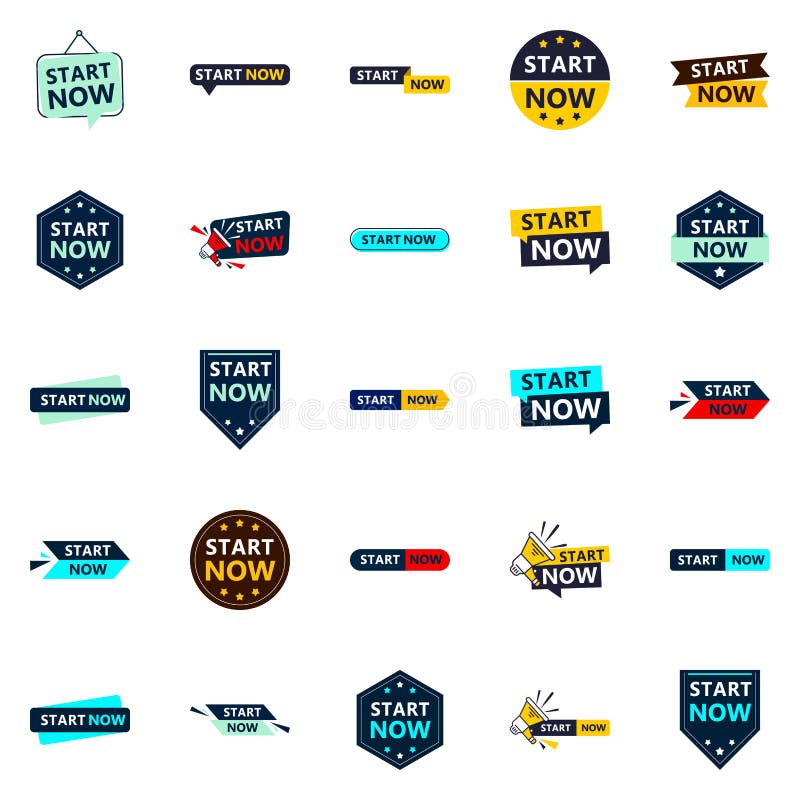 Start Now 25 Eye Catching Typographic Banners for Promoting Starting ...