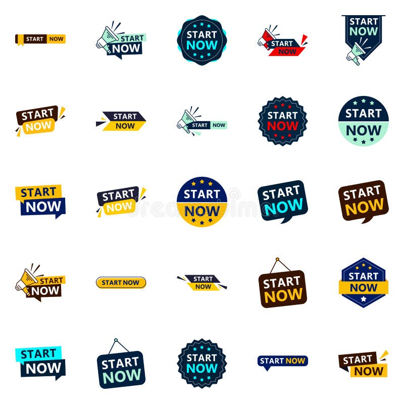 Start Now 25 Fresh Typographic Elements for a Lively Initiation ...