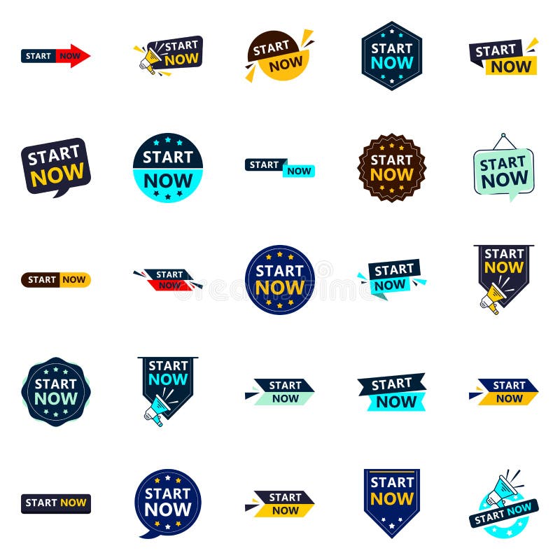 Start Now 25 Fresh Typographic Elements for a Modern Initiation ...