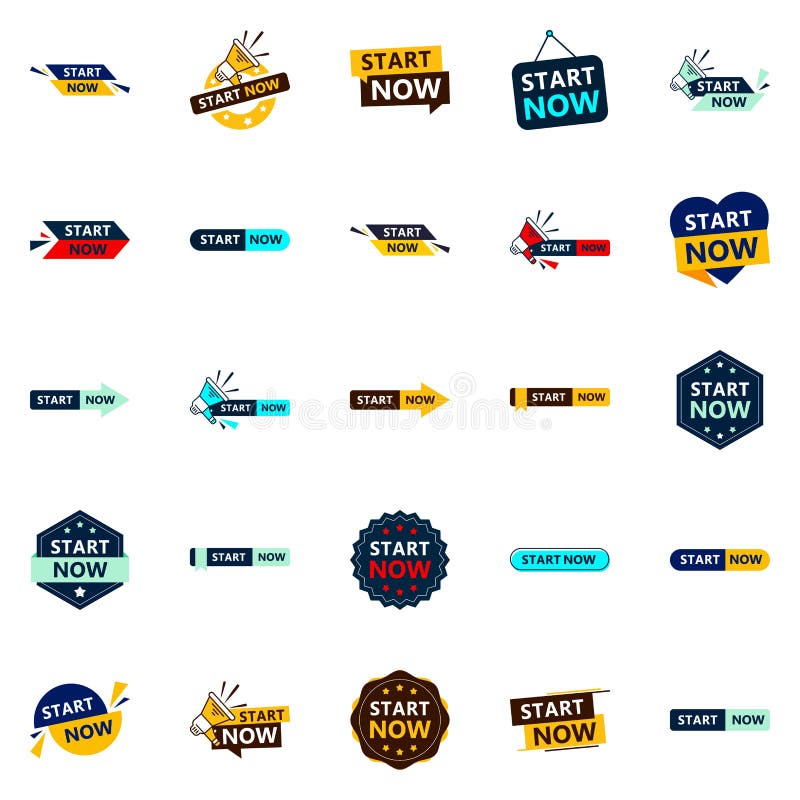 Start Now 25 High Quality Typographic Elements To Motivate and Start ...