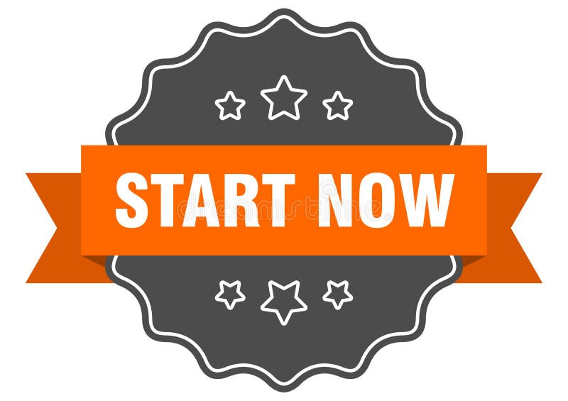 Start now label stock vector. Illustration of banner - 194927593