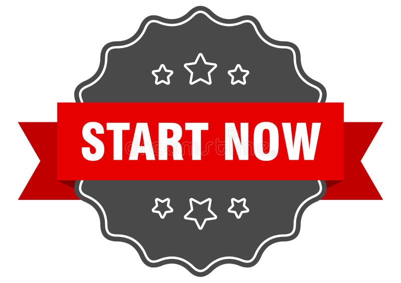 Start now label stock vector. Illustration of seal, banner - 194930304