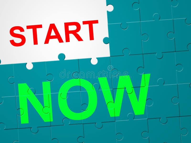 Start Now Represents at this Time and Beginning Stock Illustration ...