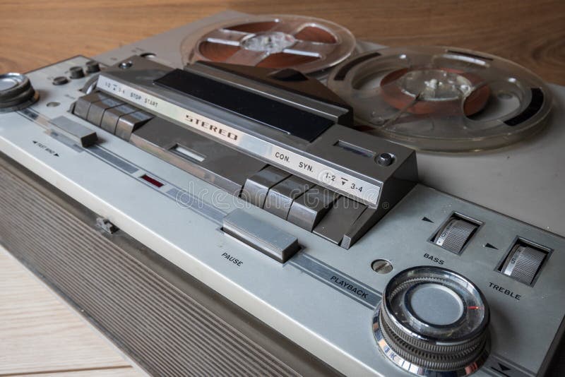 Start of Old Tape Recorder, Play, Pause, Rewind, Man Playing Stock ...