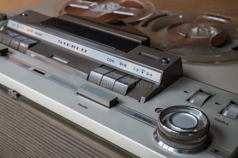 Start of Old Tape Recorder, Play, Pause, Rewind, Man Playing Stock ...